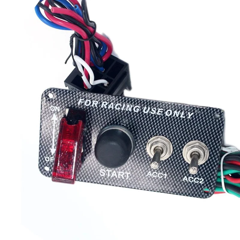 Car Modification Ignition Switch Panel Carbon Fiber Racing Car Engine ...