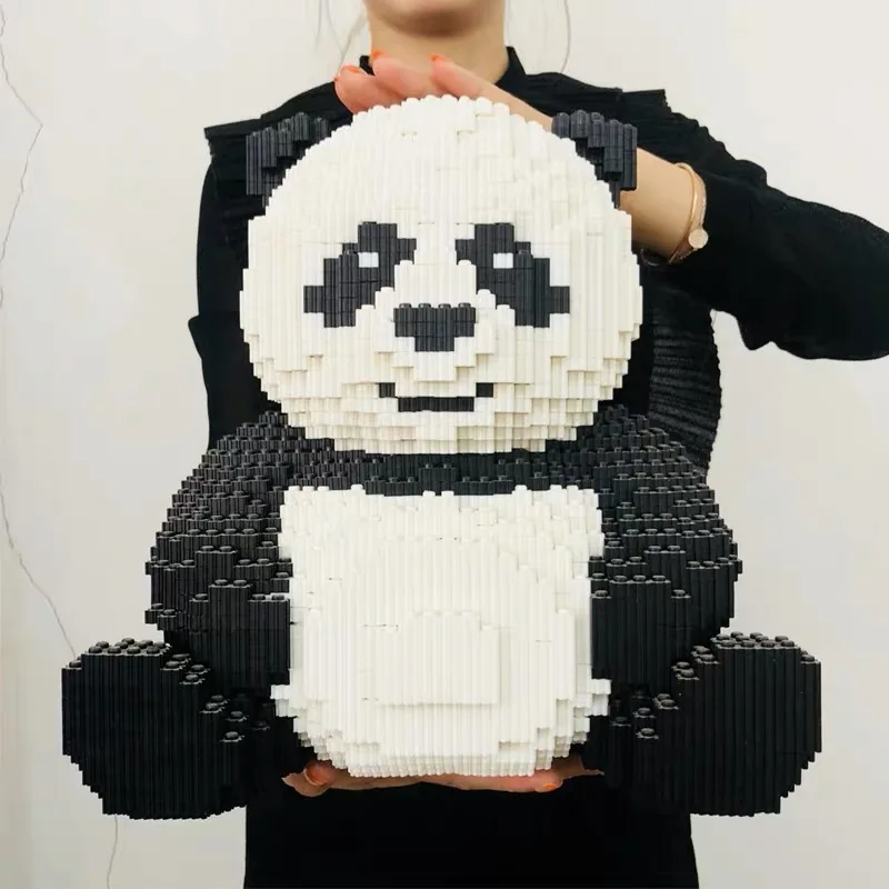 Cute Big Panda Micro Building Blocks Animal Brick Red Panda Modle DIY ...