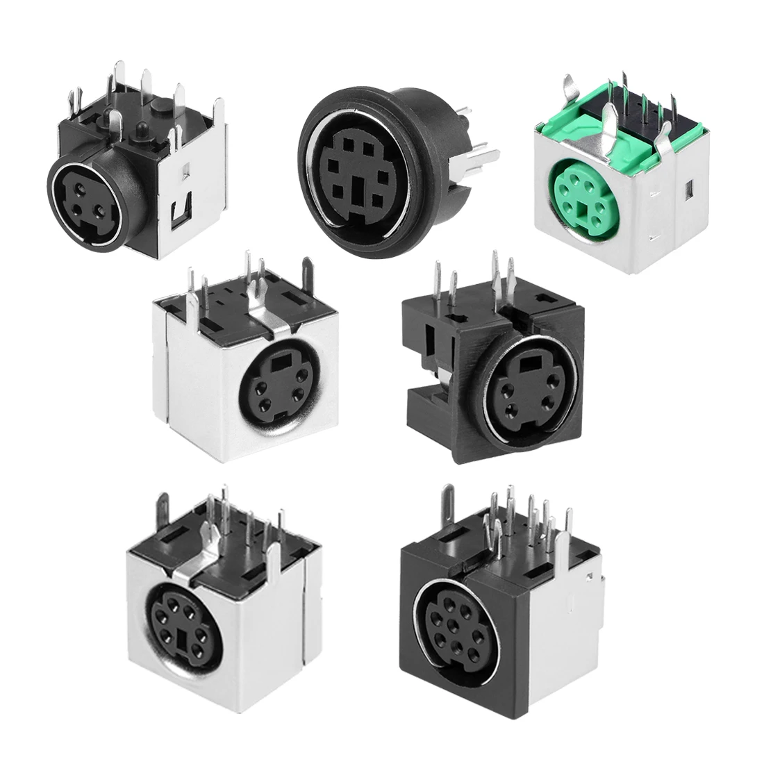 Uxcell 1/2/3/4/7/10pcs conector de áudio vídeo s vídeo pcb montagem 4/6 ...