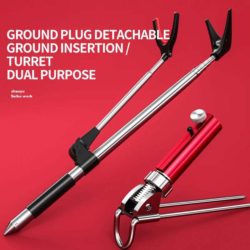 Stainless-Steel-Fishing-Bracket-Adjustable-Hand-Rod-Holder-Outdoor-Tool ...