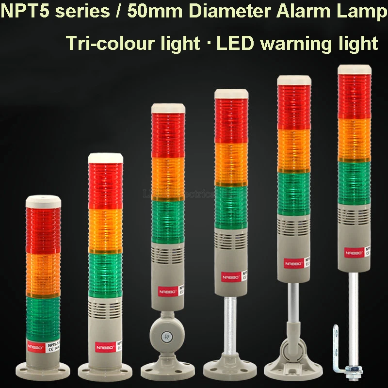 1Pcs NPT5 T D Without Sound 3 Layer Tricolor Lamp Machine Tool LED ...