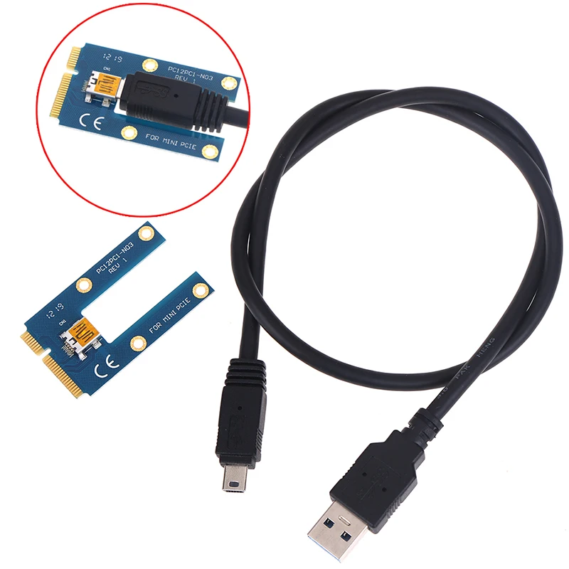 60cm 1 PC USB 3.0 PCI E ไปยัง PCIe PCI 1x TO 16X Extender Riser Card ...