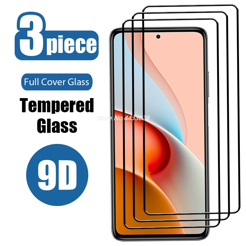 3PCS Full cover Screen Protector For Xiaomi Redmi Note 10 10S 9S 9 pro ...
