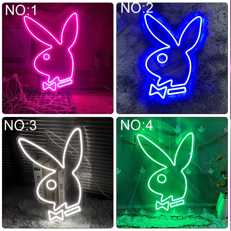 Personalized-Playboy-Bunny-LED-Neon-Sign-Light-Wall-Bar-Living-Room ...