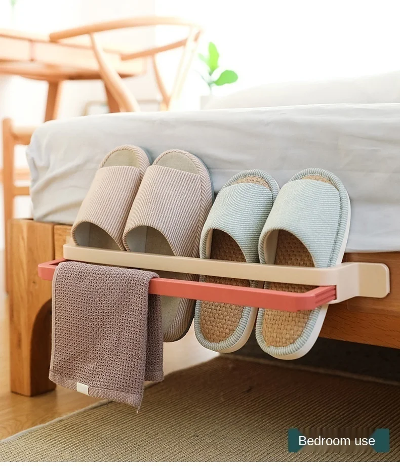 Meuble à chaussures,Étagère murale suspendue pour pantoufles, toilettes ...