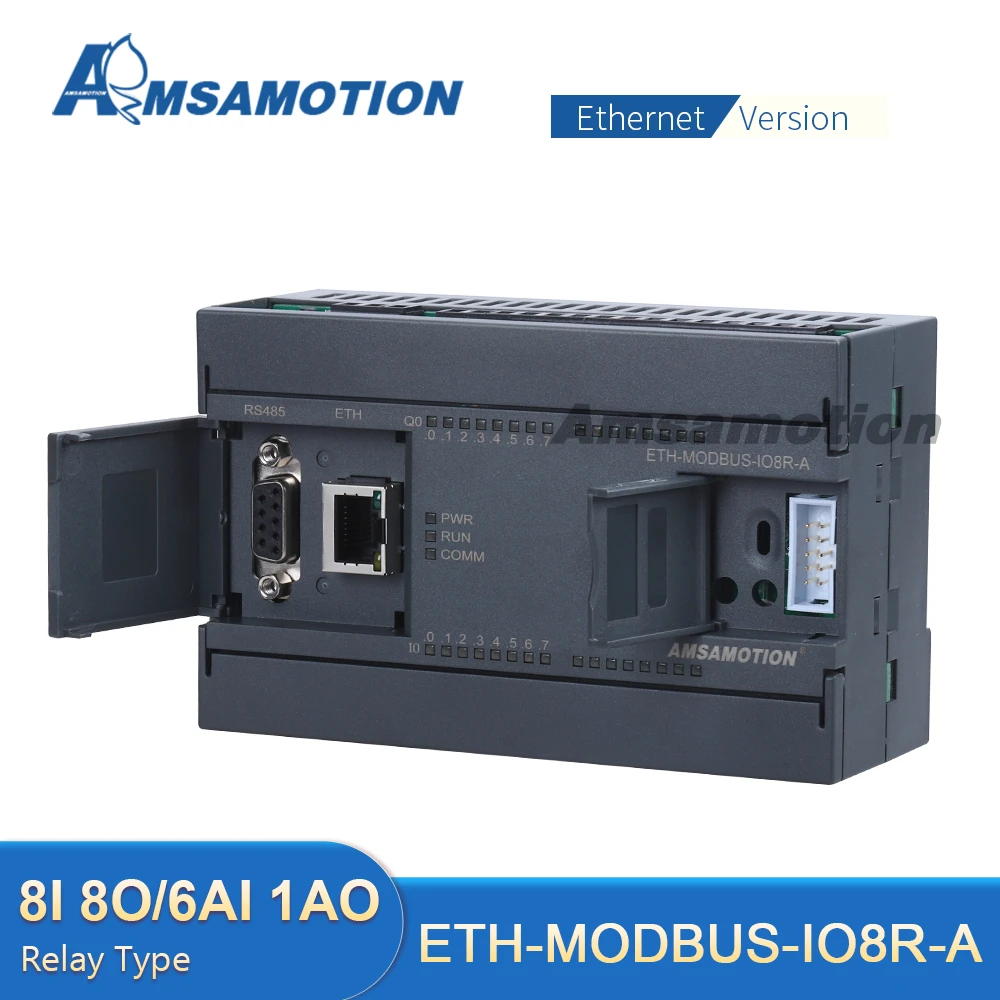 ETH Modbus IO8R A TCP RTU 8 Way Relay Ethernet Module 8I 8O 6AI 2AO Analog Input Output RS485 ...
