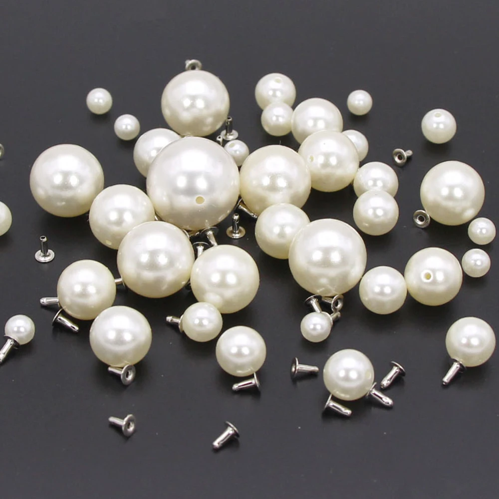 Rivets Pearls Sewing | Garment Beads Pearl Rivets | Decorative Pearl ...