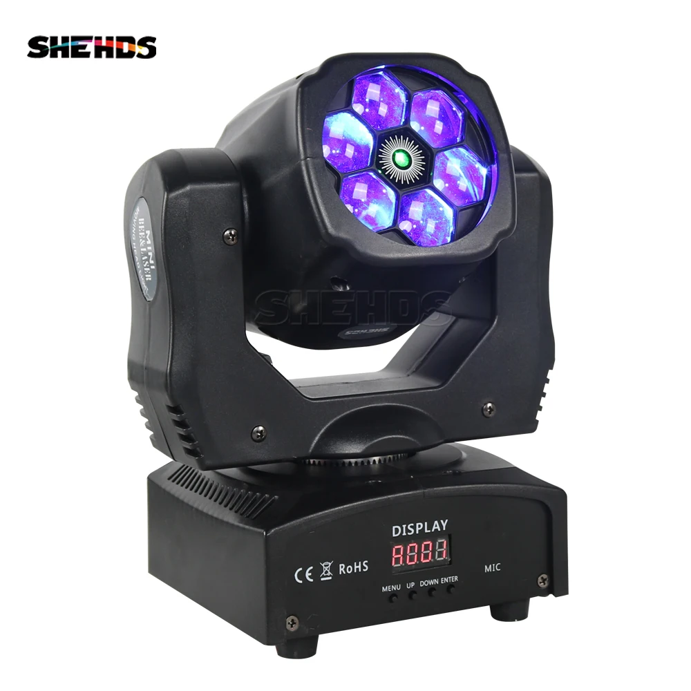 SHEHDS High Quality 6X15W Laser Beam RGBW Moving Head Lighting Support ...