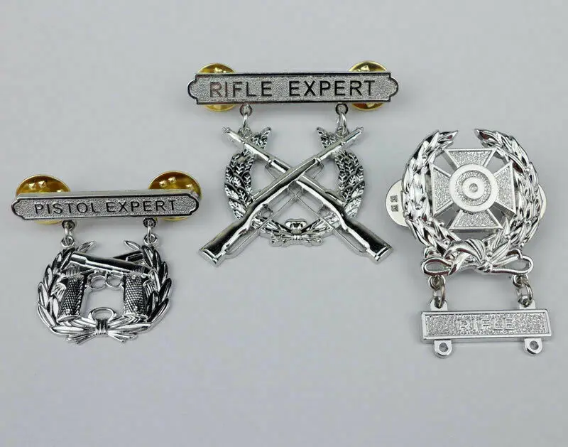 tomwang2012. THREE US ARMY RIFLE EXPERT PIN BADGE INSIGNIA US ARMY ...