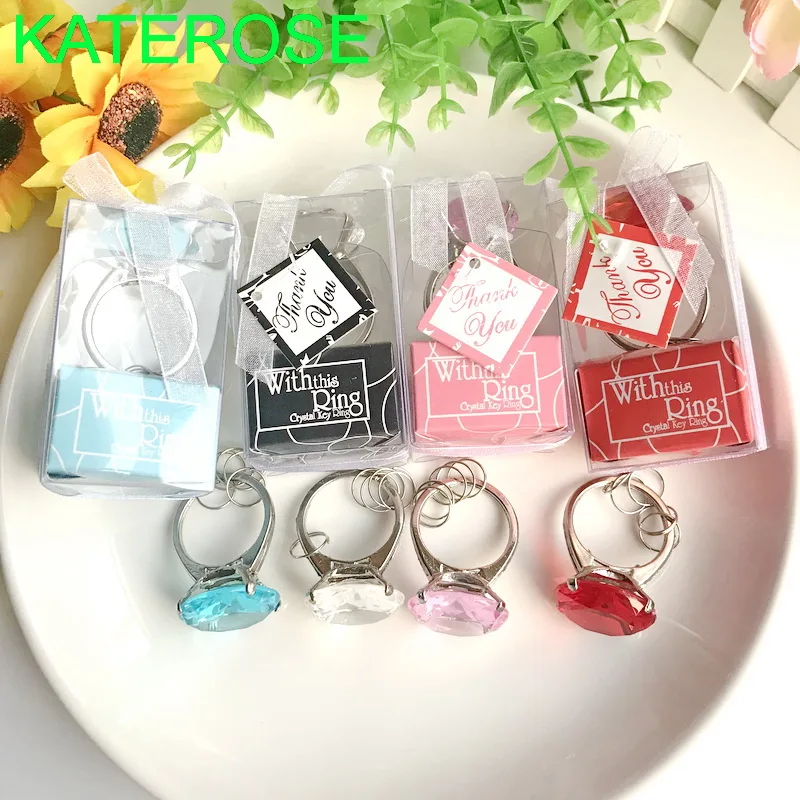 50PCS With This Ring Engagement Ring Keychain Wedding Favors Bridal ...