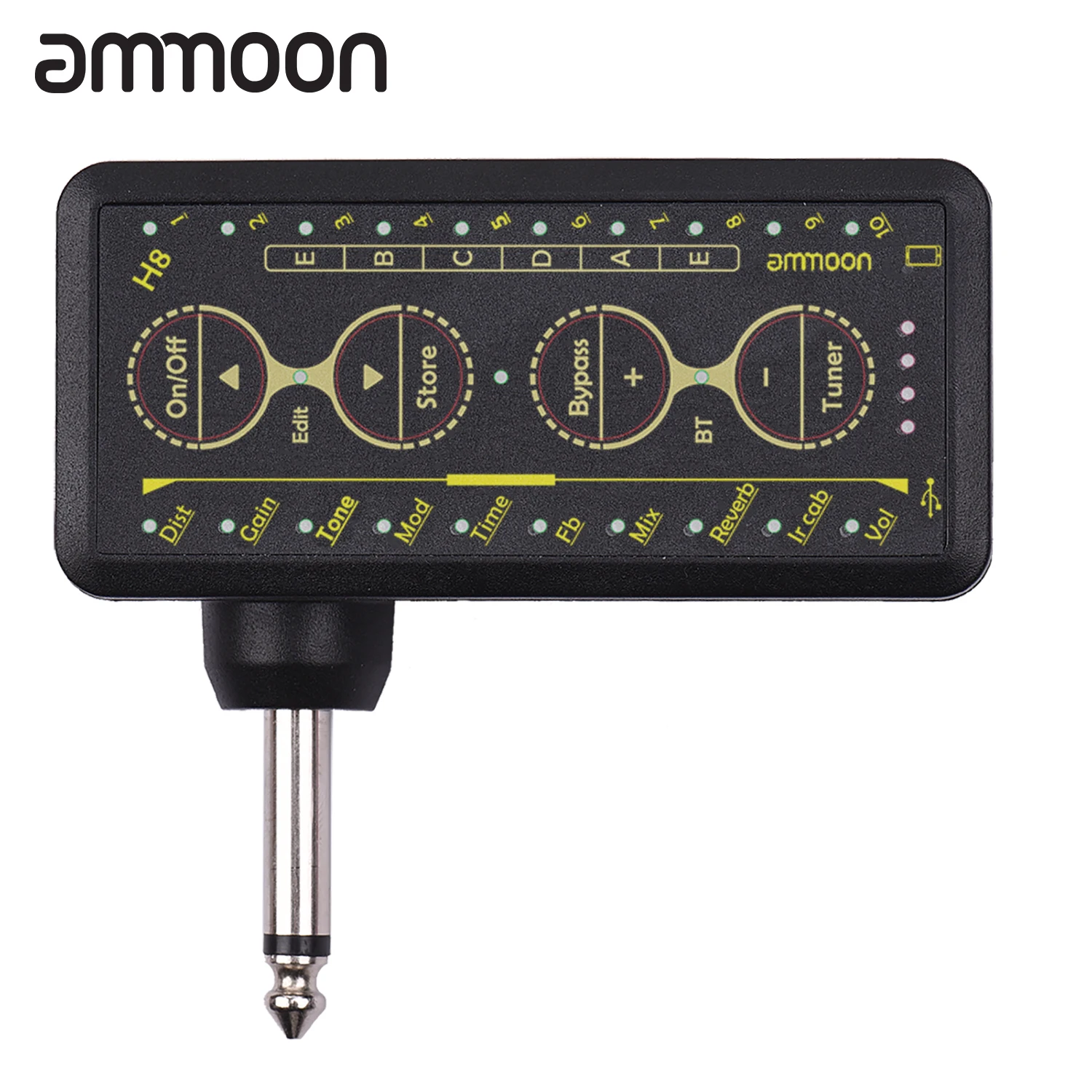 ammoon Multi-effects Guitar Headphone Amplifier Rechargeable Pocket ...