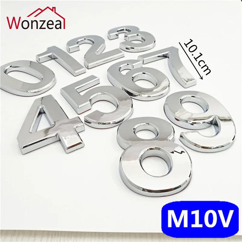 10cm Silver color ABS Plastic Plaque House Door Number Hotel Door ...