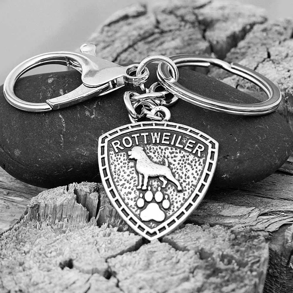 Rottweiler Pet Rescue Jewelry Animal Shape Zinc Metal Keychains ...