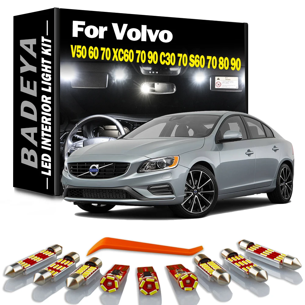 Badeya Led Interior Map Dome Light Bulbs Kit For Volvo V50 V60 V70 C30 ...