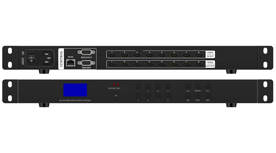 HDMI Matrix 8X8 Switch Switcher HD Video Aduio 8 In 8 Out 1080P HDMI 1. ...
