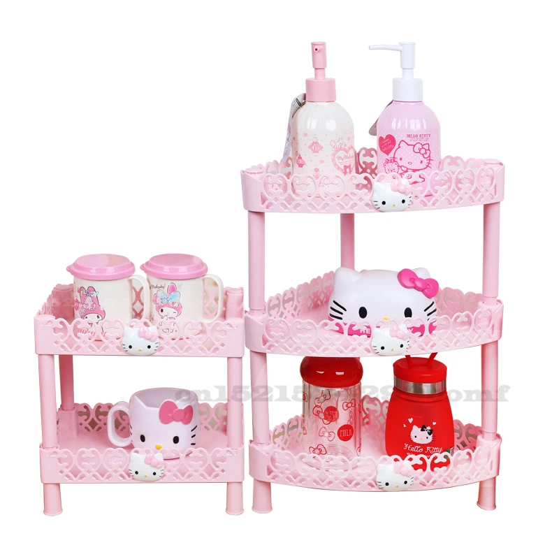 Beautiful Pink Girl Plastic Lace Storage Rack Kitchen Toilet Bathroom ...