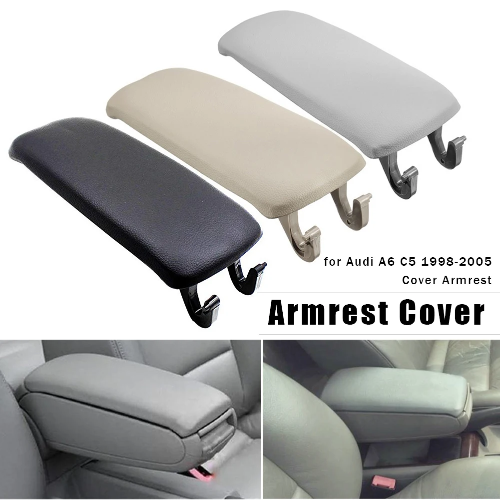 Car Leather Armrest Cover Center Console Lid Covers Cap Interior ...