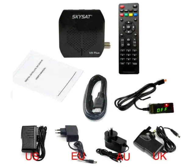 SKYSAT V9 Plus супер мини-спутниковый приемник Поддержка CS CCCa MS Newca md Powervu Biss WiFi ...
