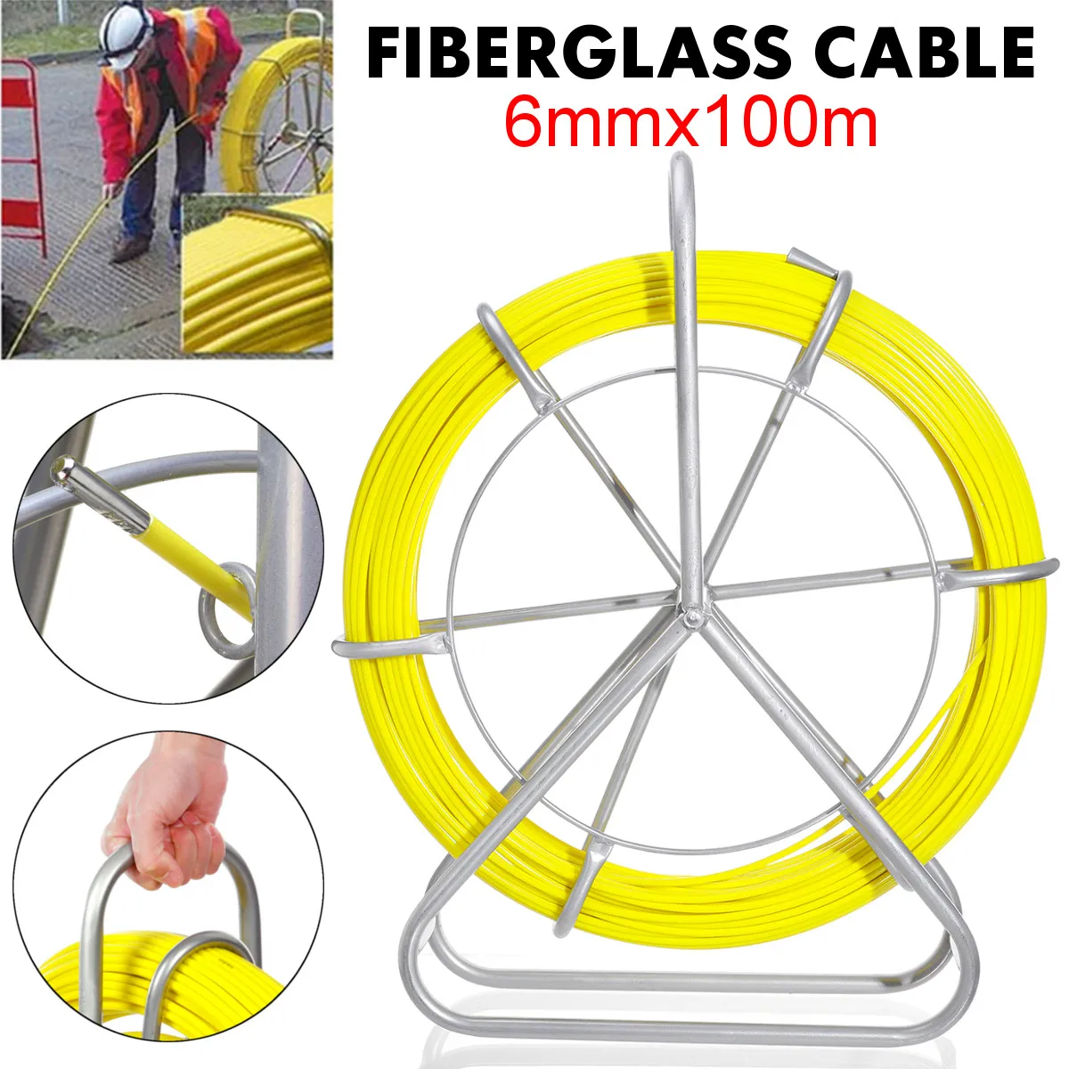 6mm-100m-Fish-Tape-Puller-Fiberglass-Wire-Cable-Pipe-Piercer-Wire ...