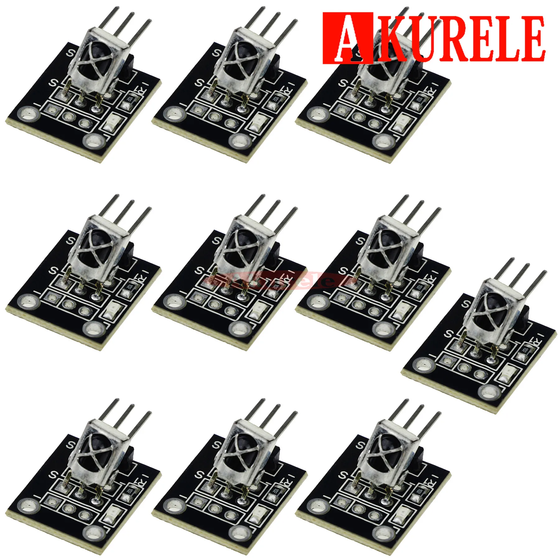 10 pces KY 022 infravermelho ir sensor módulo receptor tl1838 vs1838b ...