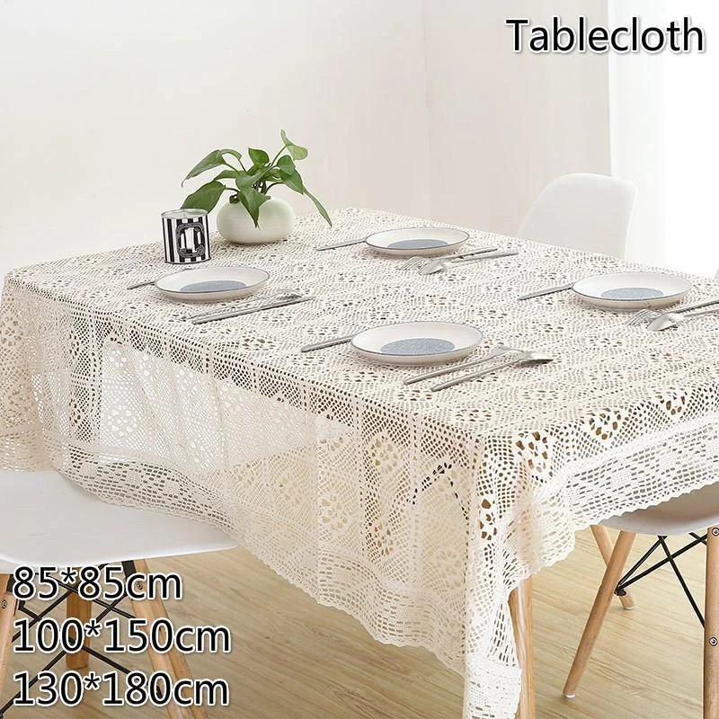 Cotton white lace tablecloth arshin lace Table Linens Linens etna.com.pe