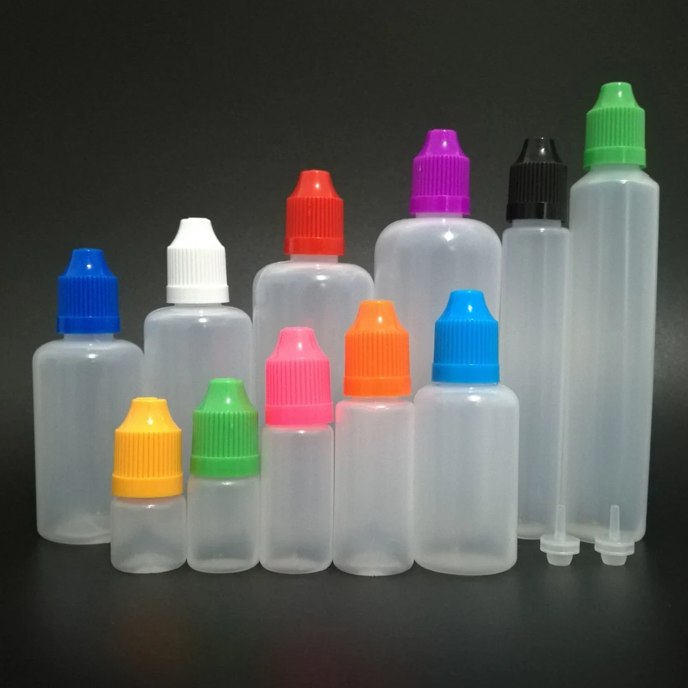 Botella vacía de plástico con gotero exprimible, 5/10/15/20/30/50/100/120ml, gotero líquido para ...