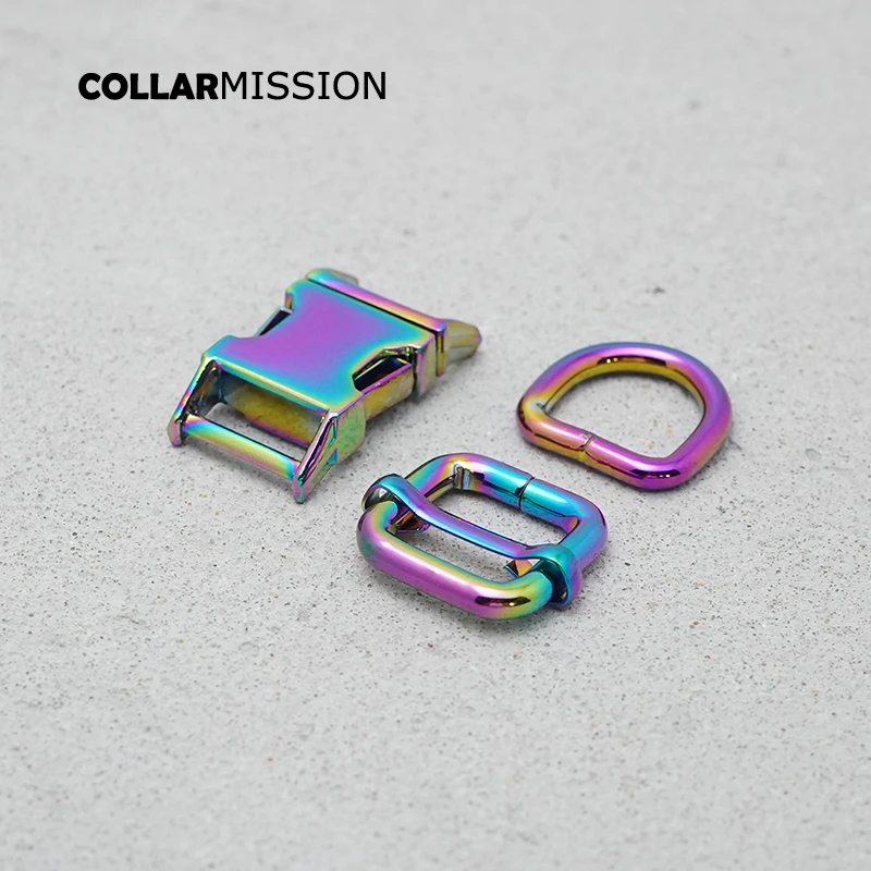 15mm-Rainbow-Metal-Plated-Buckle-Metal-Buckle-Adjust-Buckle-D-Ring-set ...