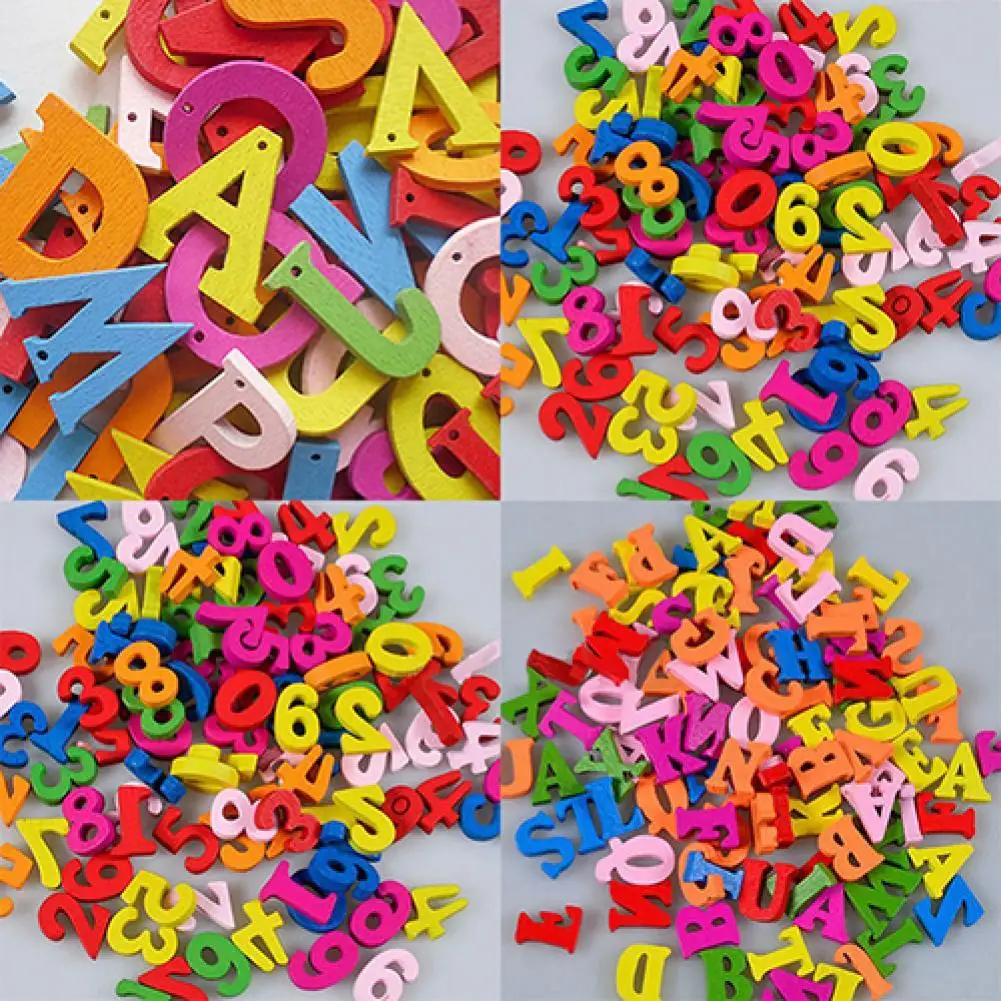 100Pcs-Colorful-Wood-Letters-Numbers-Wooden-Flatback-Buttons-Alphabet ...