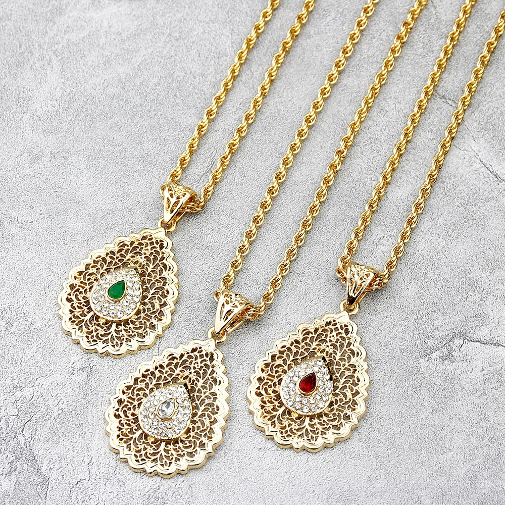 Sunspicems – collier pendentif en or pour femmes, en métal creux ...