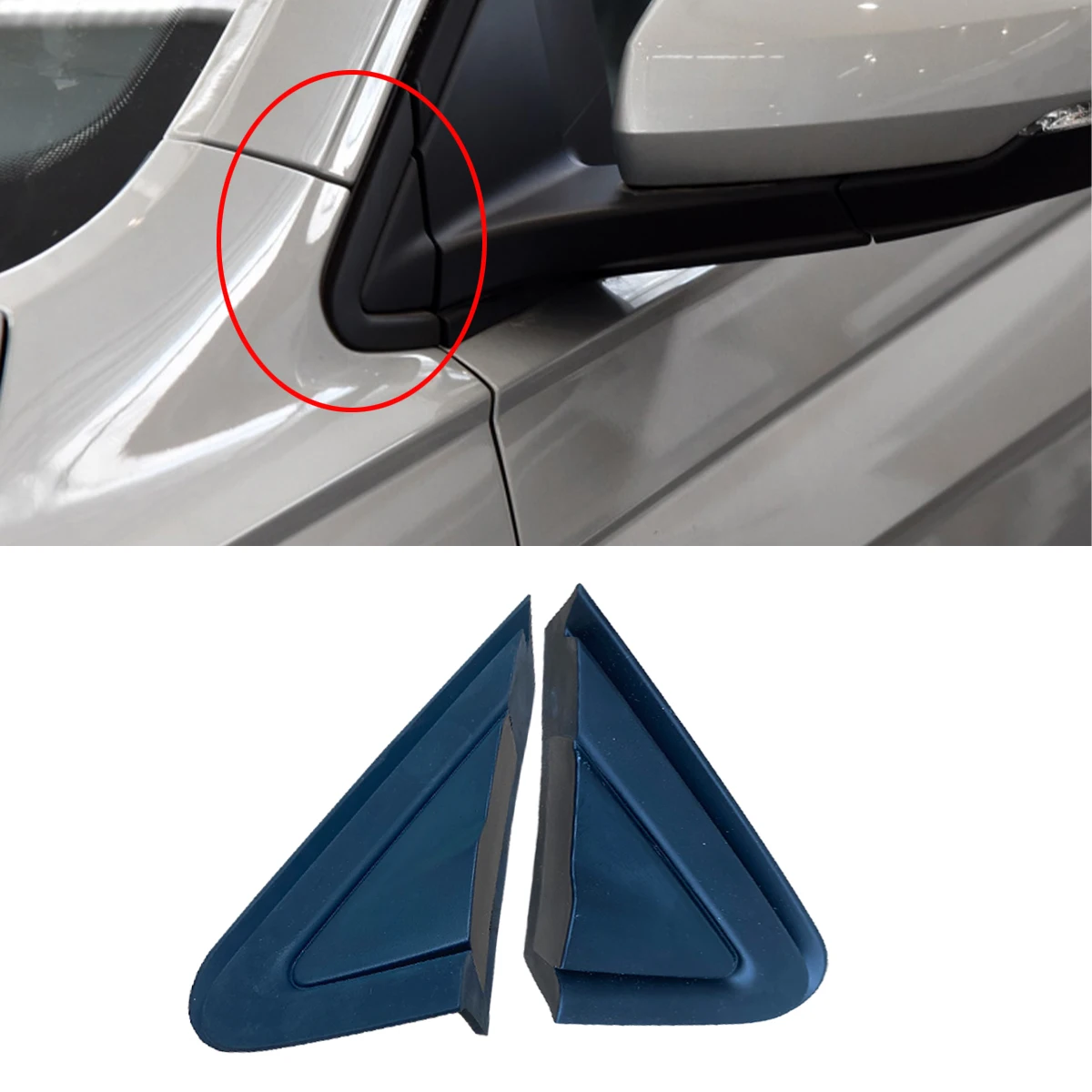 Wing Mirror Upper Door Triangle Cover Bracket Trim For VW Polo 6 MK6 AW ...