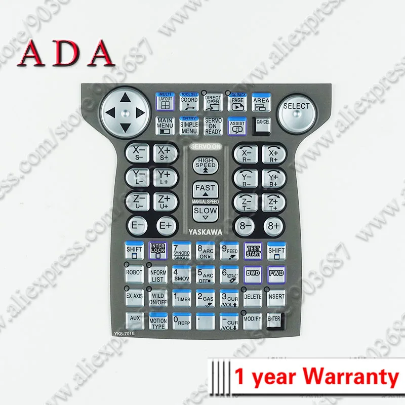 YKS 701E Membrane Foil Keysheet Keypad for Yaskawa Robot Teach Pendant ...