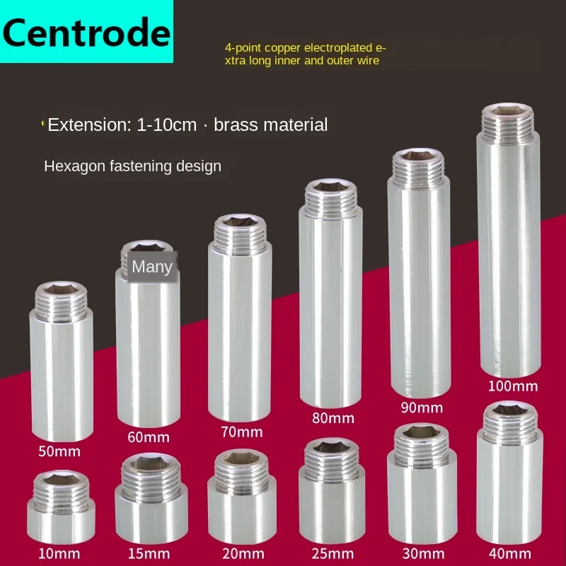 Pipe Fittings 1/2 inch lengthened inner and outer wire direct copper ...