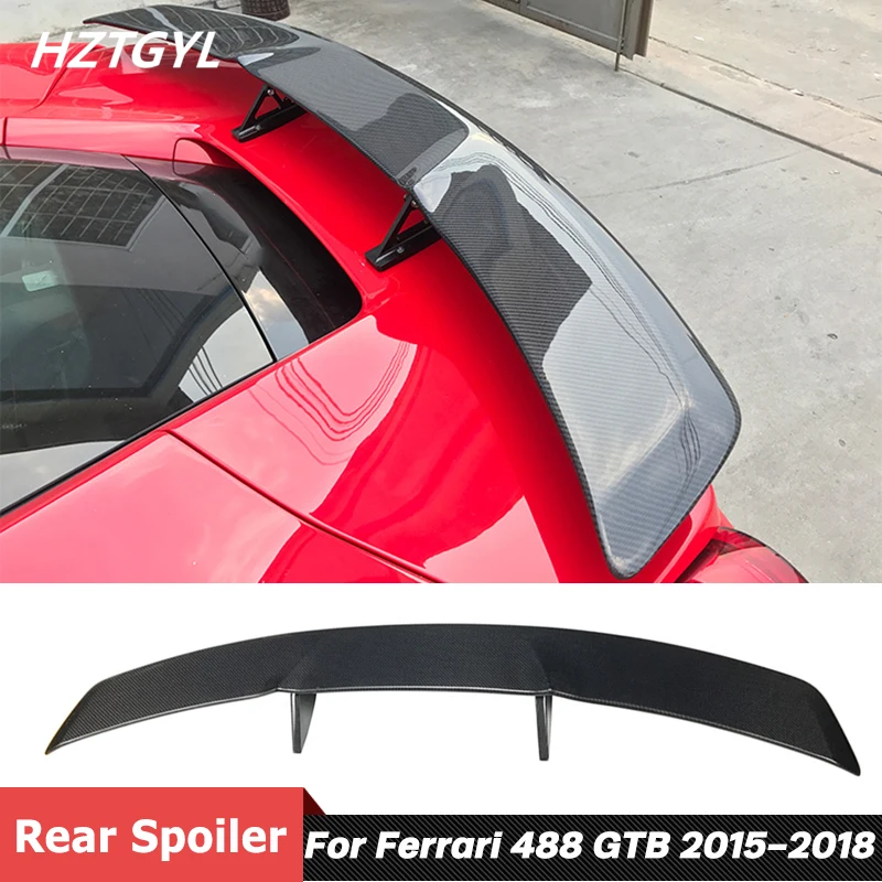 N-Style-Carbon-Fiber-Material-Rear-Wing-Trunk-Spoiler-For-Ferrari-488 ...