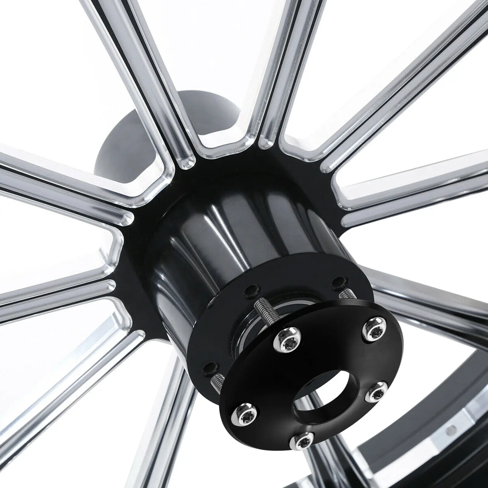 Motorcycle-Dual-Disc-Front-Wheel-Hub-Cap-Cover-For-Harley-Touring ...