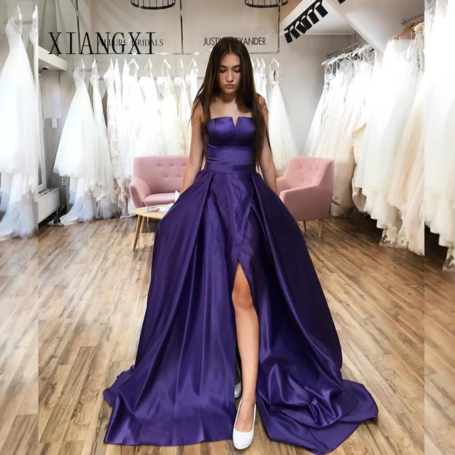 Dark Purple Evening Gowns