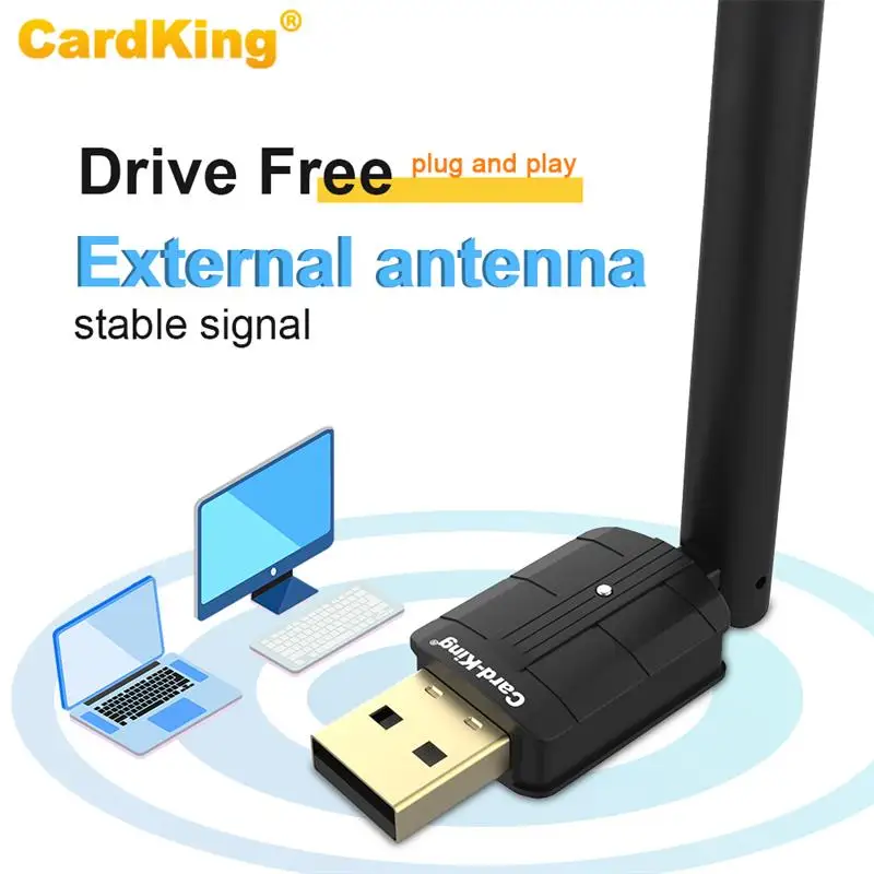 CardKing 150Mbps USB WiFi Adapter 802.11n High Gain 6dBi Drive Free ...