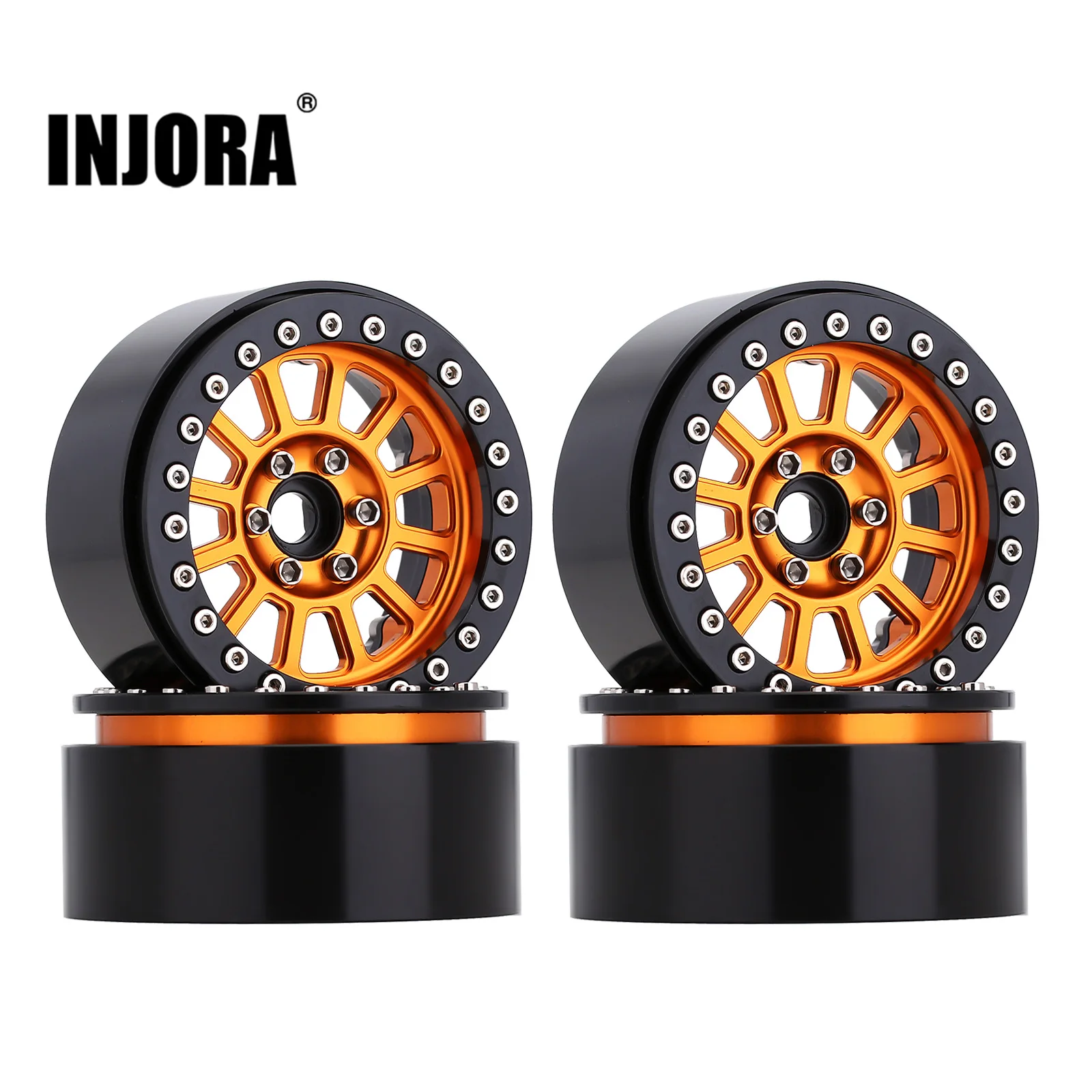 Rc Crawler Beadlocks Wheels 2 | Injora 2.2 Beadlock Wheels | Axial 2.2 ...