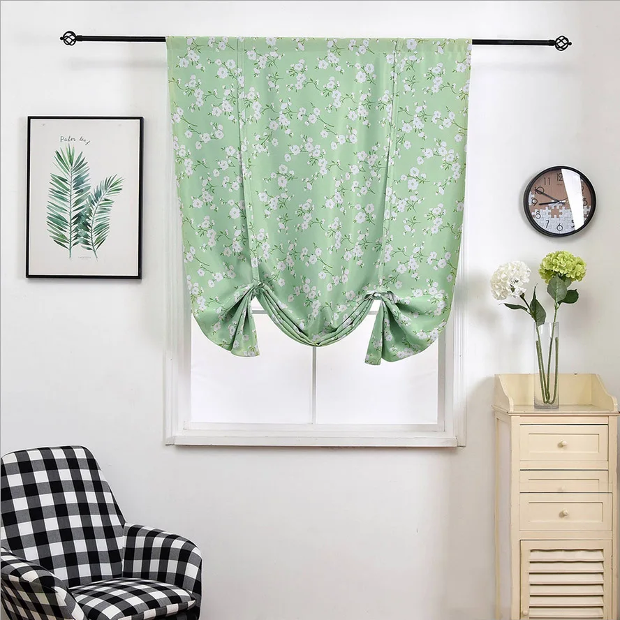 Roman Blinds Study SIMPVALE 1 Piece Roman Curtain With Rod Pocket Tulle ...
