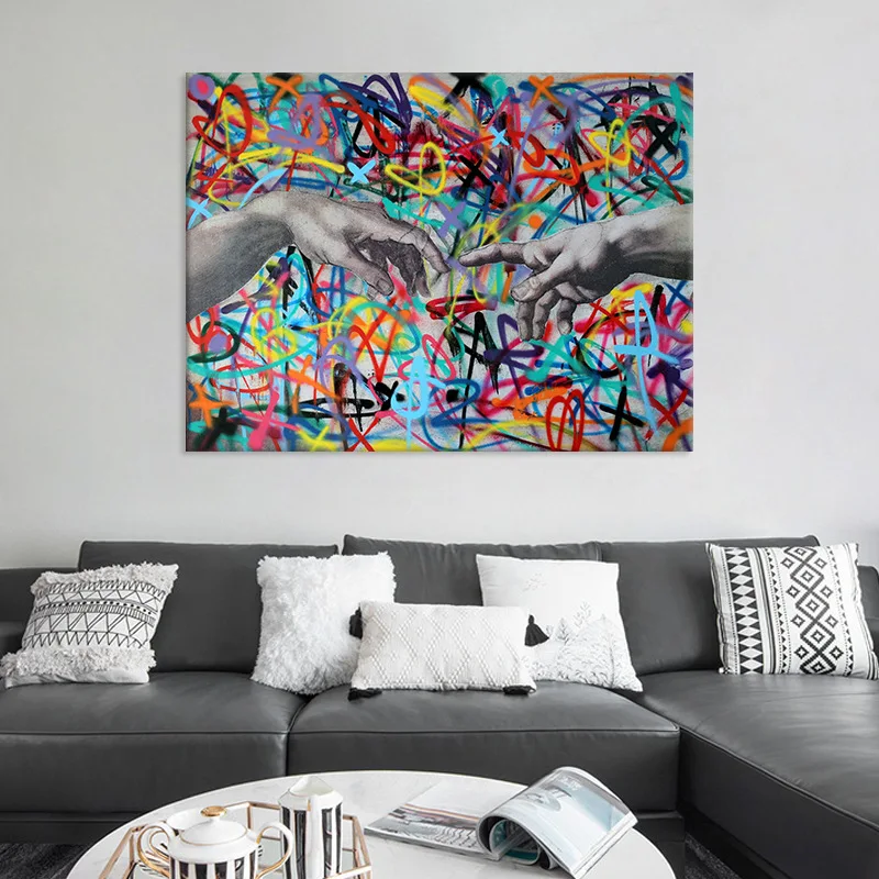 Graffiti creativo Genesis, pintura al óleo, lienzo, arte de pared ...