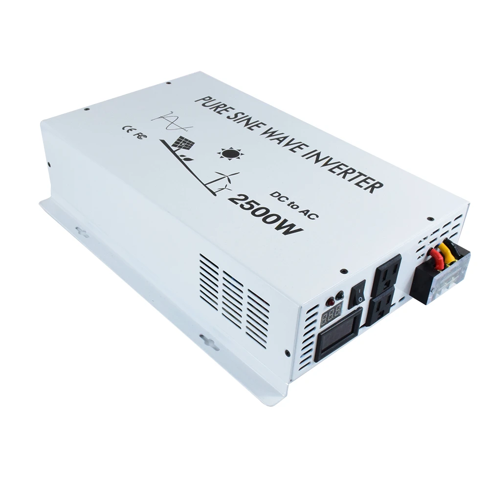 Off Grid Power Inverter 2500w 24v To 110v Pure Sine Wave Solar Inverter 12v/36v/48v/60v/72v/96v ...