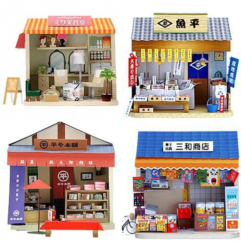 Seafood-Shop-Cabin-3D-Paper-Model-Building-Store-Handmade-Papercraft ...