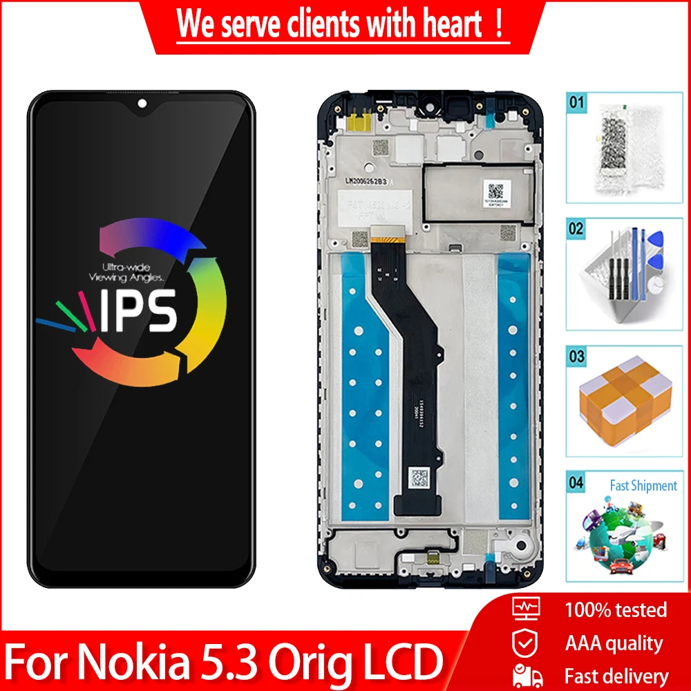 Pantalla LCD Original de 6,55 pulgadas para Nokia 5,3 TA 1234 TA 1223 ...