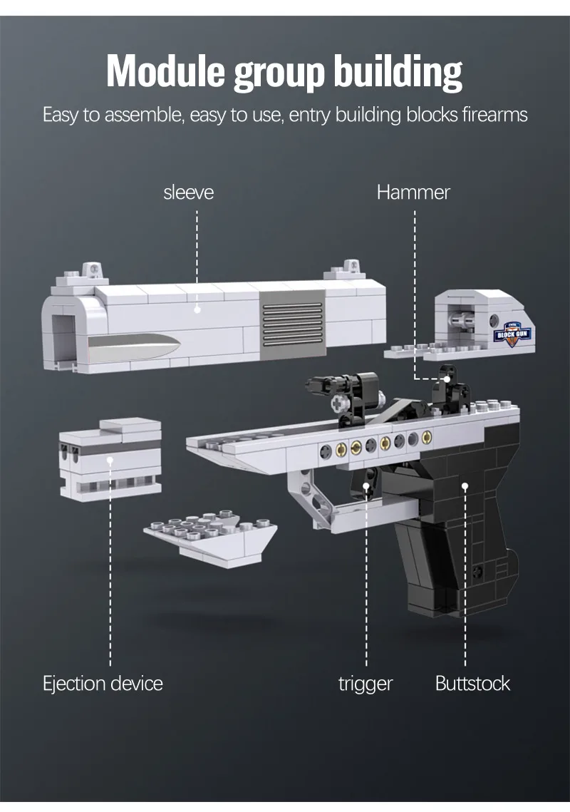 Cada Double-Barreled Pistol Technical Gun - Building Toys