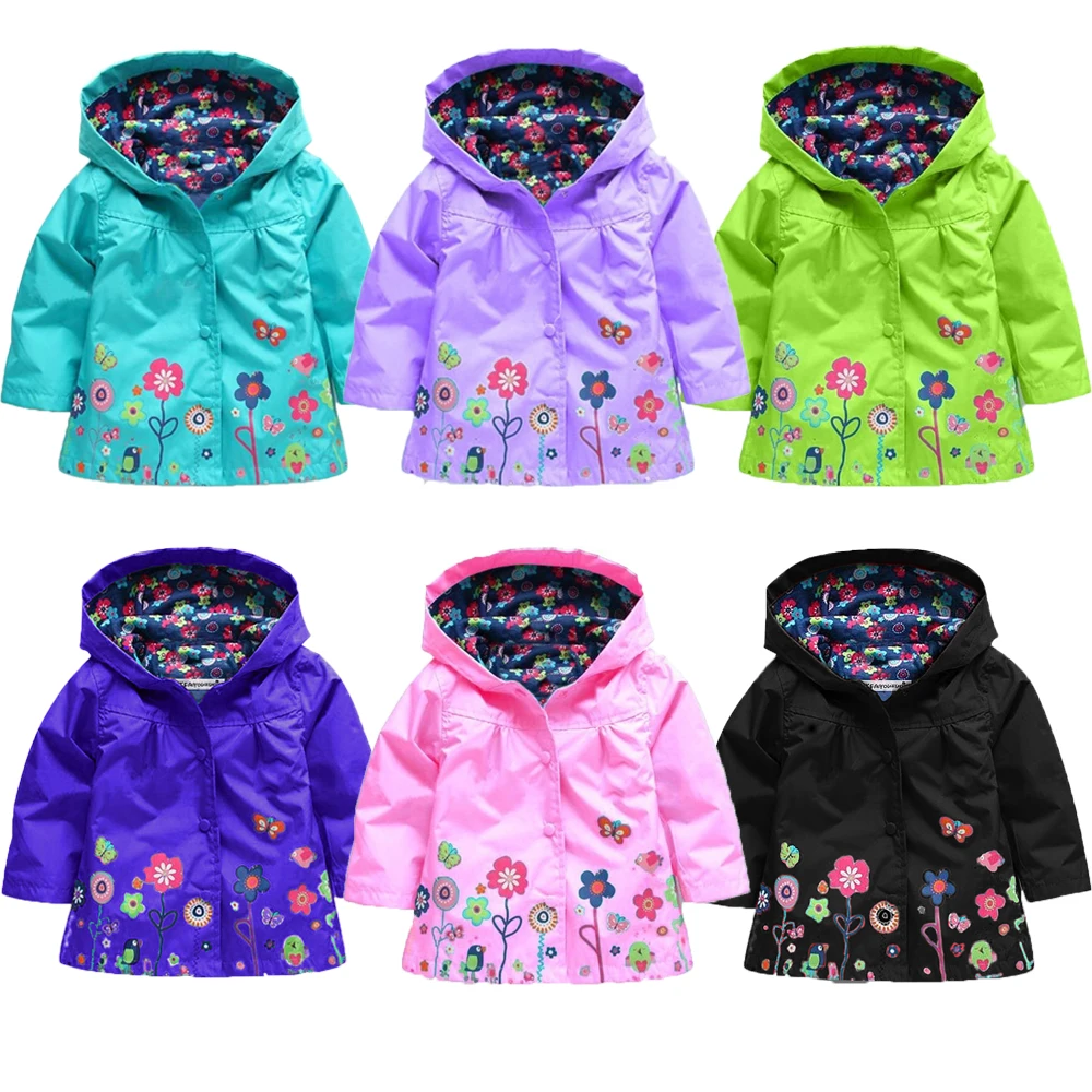 Multicolor-Cute-Girls-Raincoat-Spring-2-6-Years-Old-Autumn-Cartoon ...