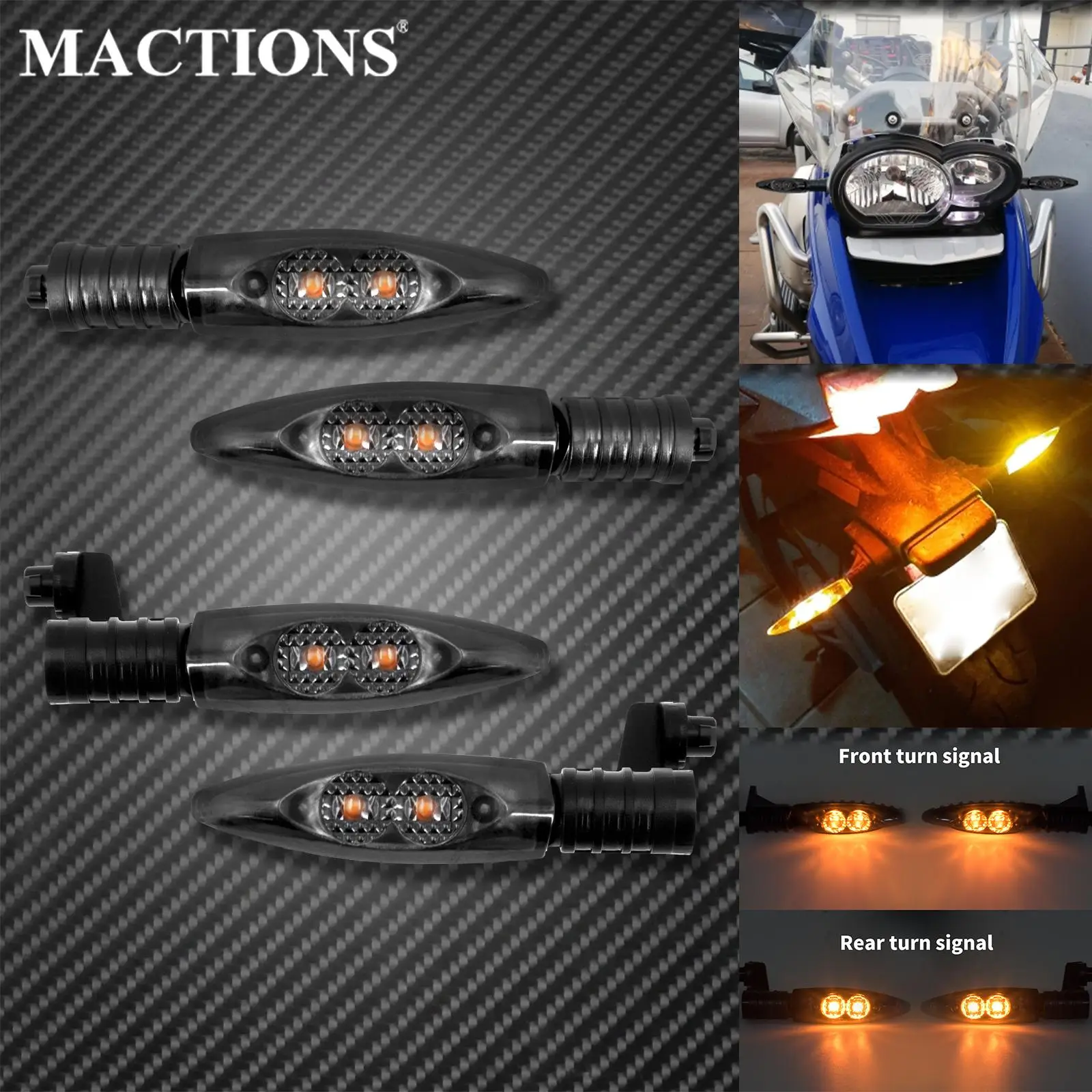 Motorcycle-Black-Front-Rear-Turn-Indicator-Signal-LED-Lights-For-BMW ...