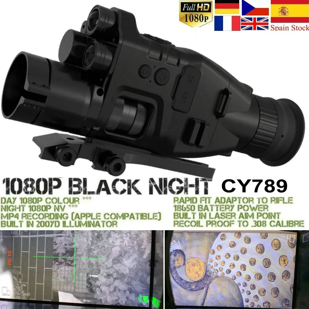 Night-Vision-Add-On-riflescope-monocular-w-Wifi-APP-200M-Range-NV-Scope ...