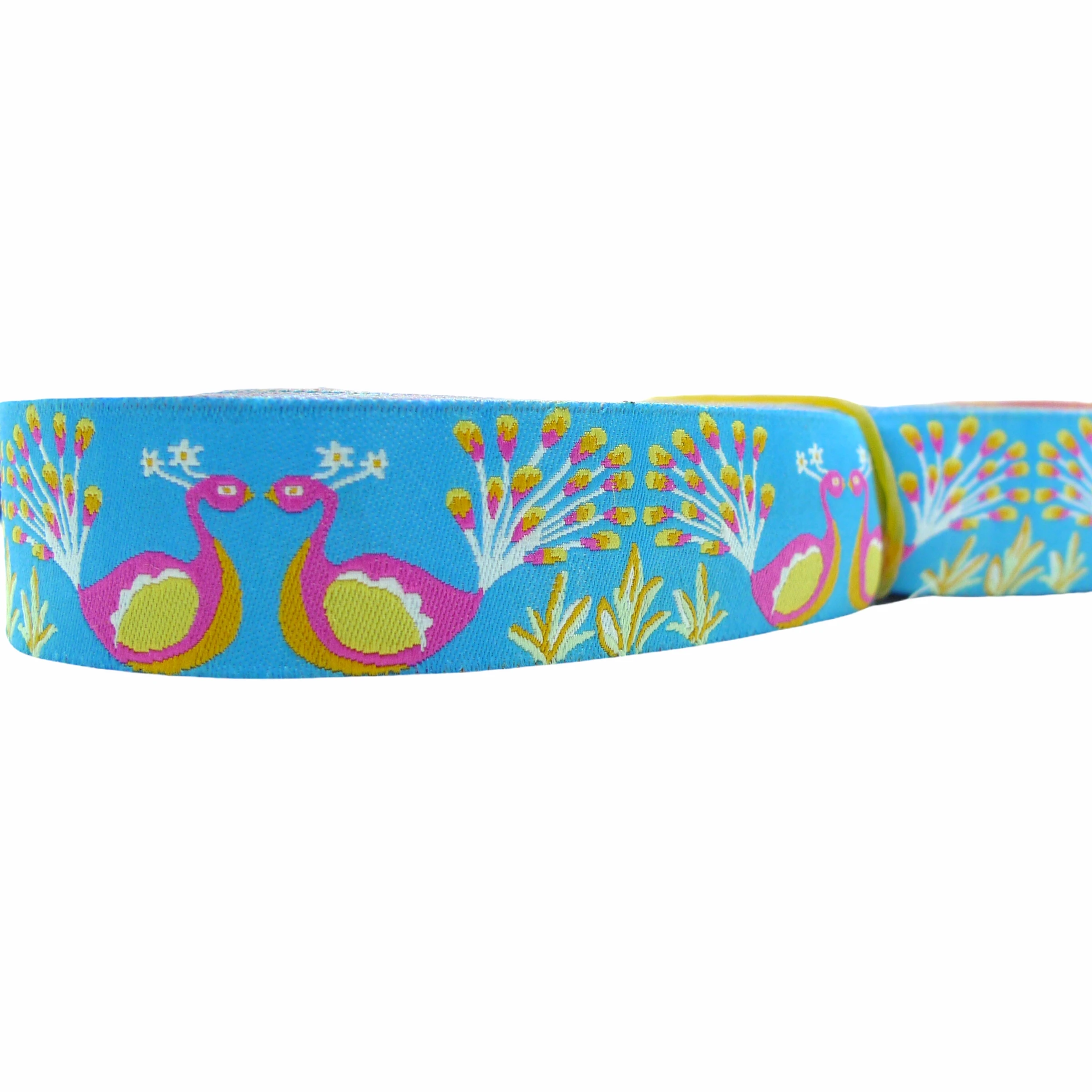 10-Meters-7-8-22mm-Peacock-Blue-Tone-Jacquard-Ribbon-Oeko-Tex-Standard ...