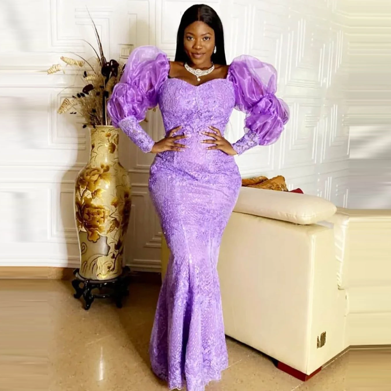 Light Purple Mermaid Prom Dresses