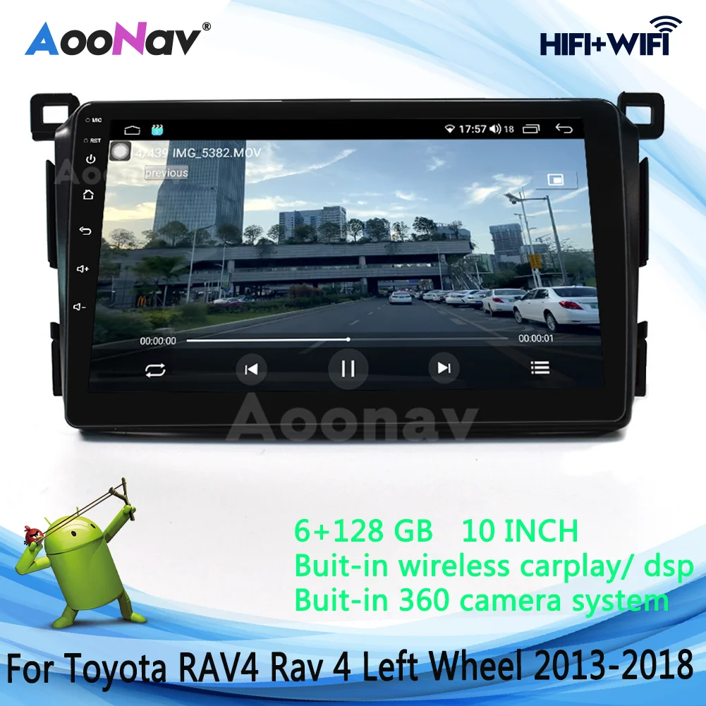 Car Navigator Tesla Style Stereo Multimedia Player GPS For Toyota RAV4 ...
