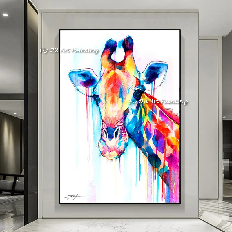 Abstract Giraffe Paintings